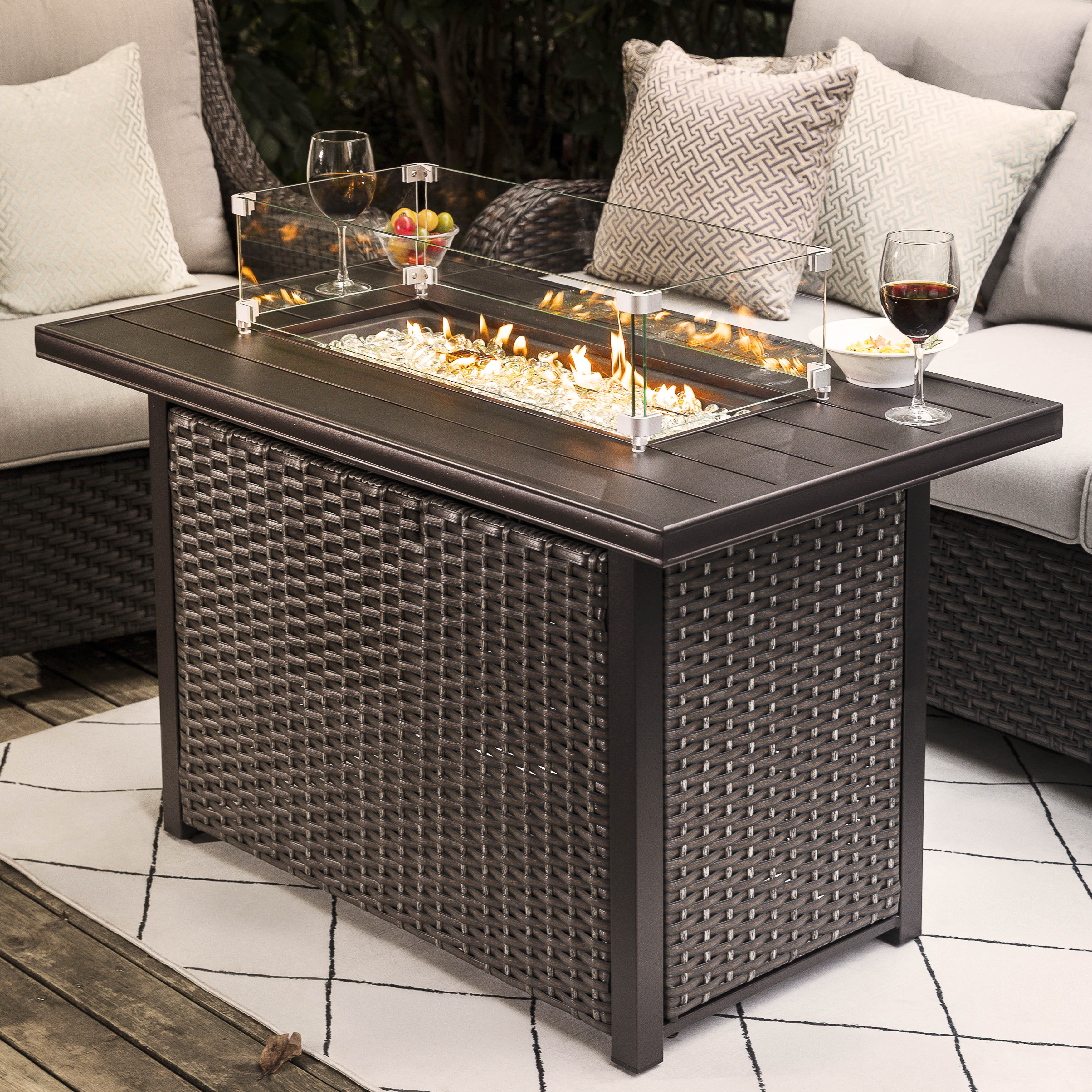 propane fire pit table clearance