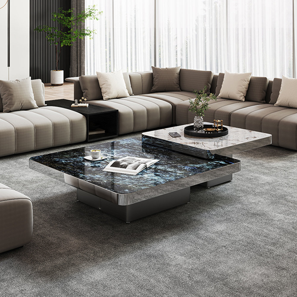 Trentastic Trails Light luxury microcrystalline stone coffee table ...