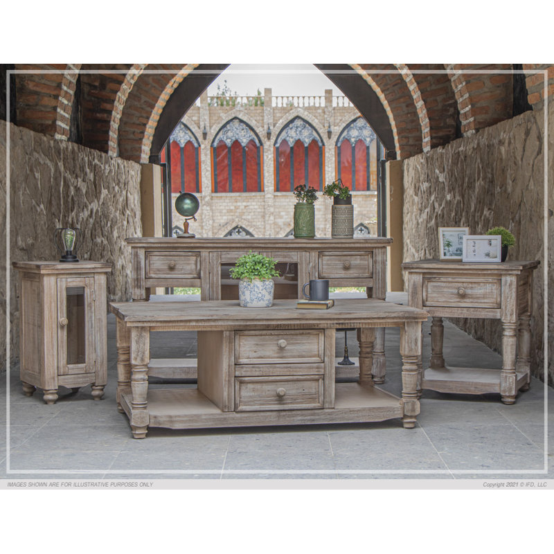 Canora Grey Sayne 55" Solid Wood Console Table | Wayfair