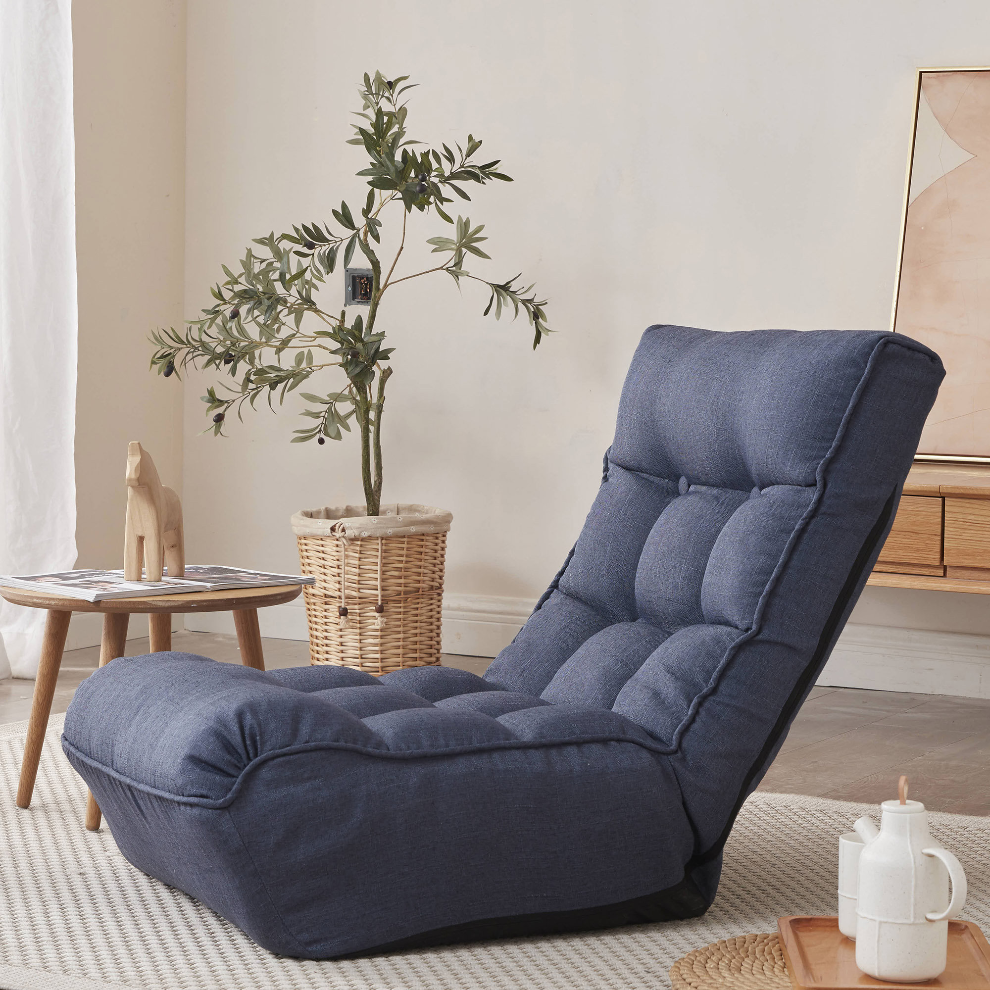 Trule Japanese Chair Lazy Sofa Tatami Balcony Reclining Chair | Wayfair