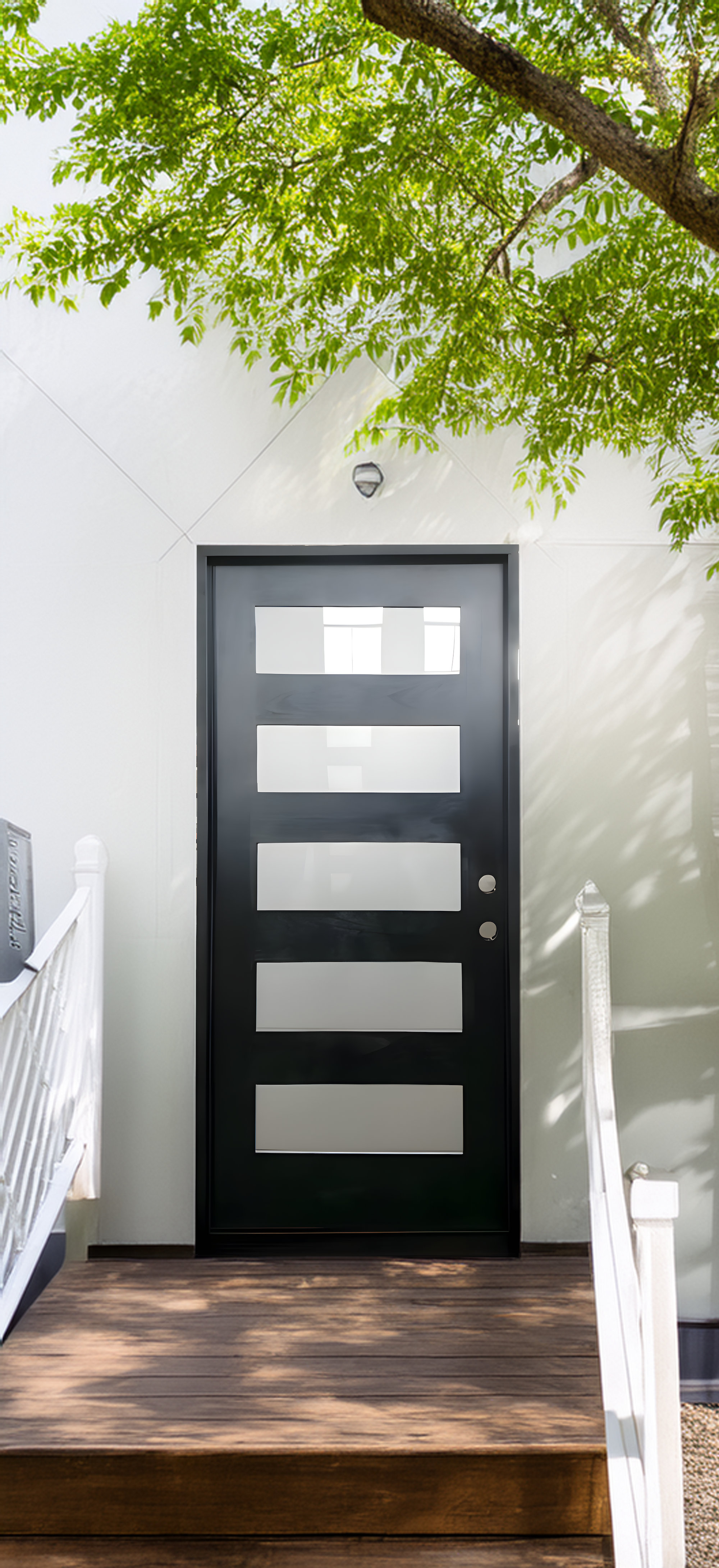 FOREVERDOORS 36x96 Modern Exterior Composite Door Ct05 36x96 Black ...
