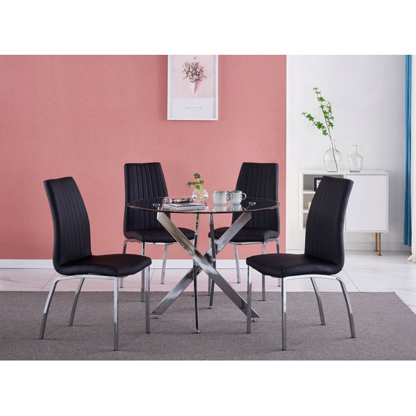 Ivy Bronx Nexus Dining Table With 4 Modalux Chairs | Wayfair.co.uk