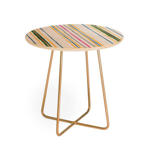 East Urban Home Rachelle Roberts Ticker Stripe End Table | Wayfair