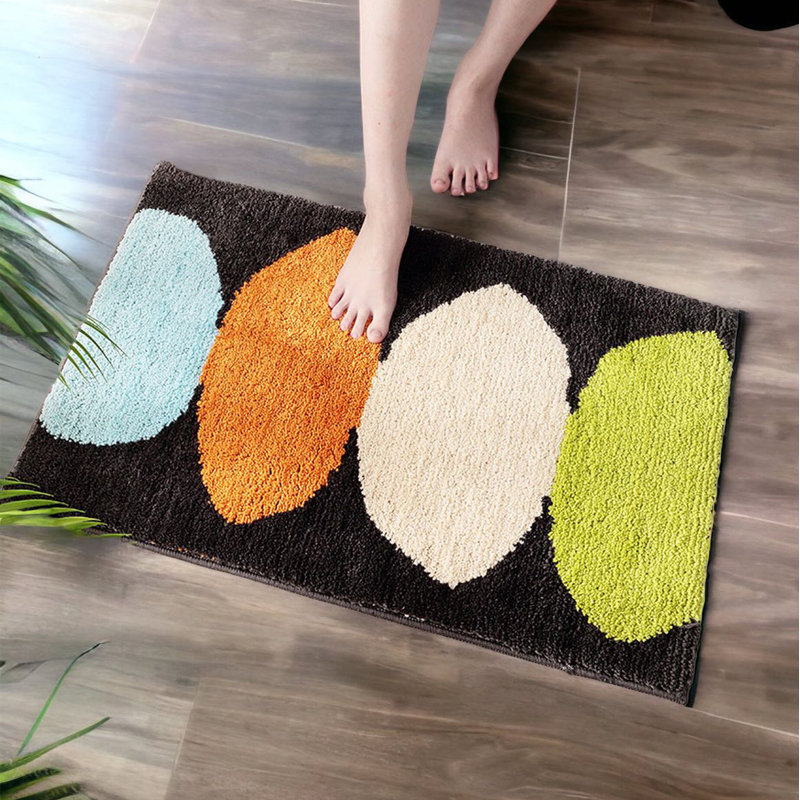 Ebern Designs Bath Rugs & Mats Non-Slip Back & Reviews | Wayfair