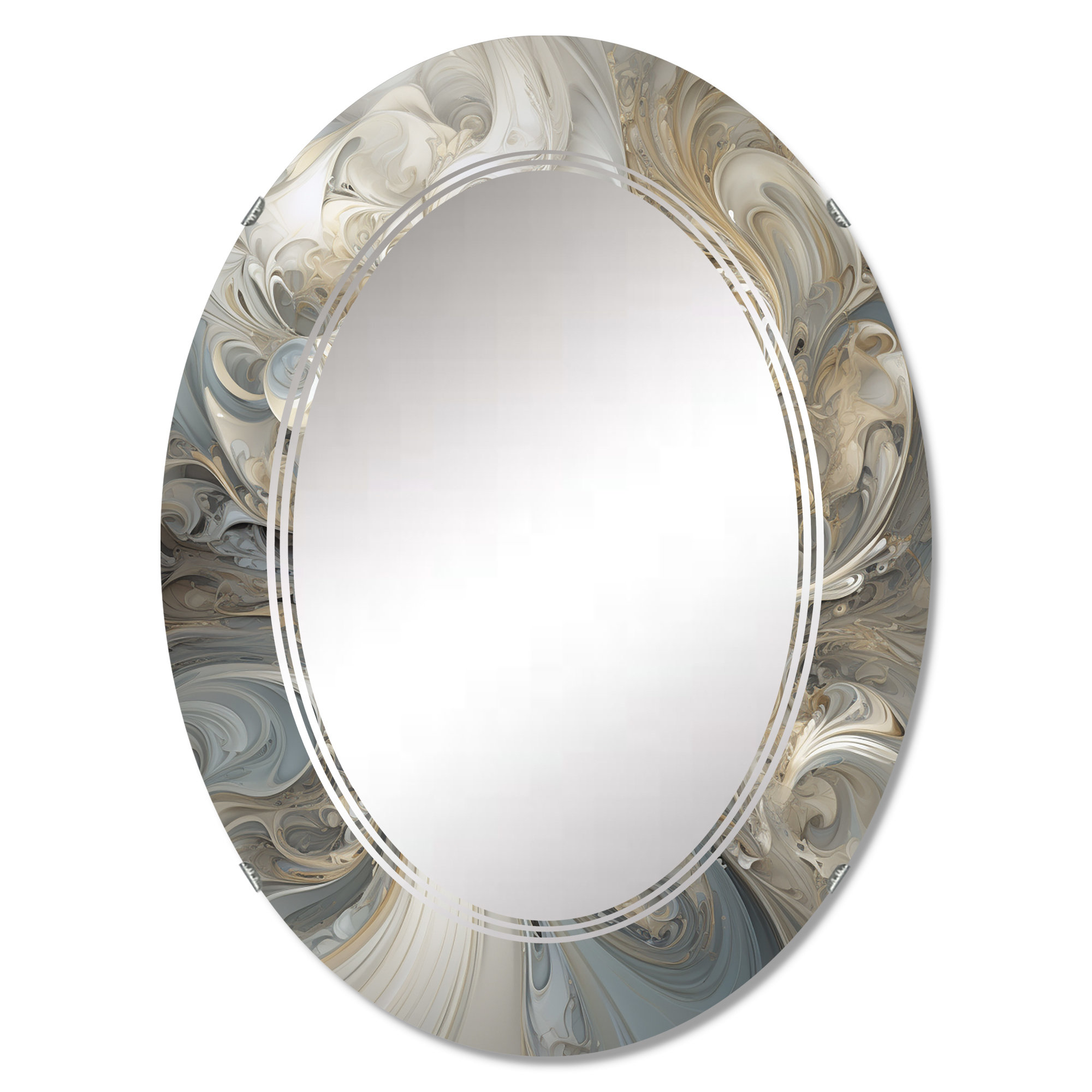 East Urban Home Dourous - Modern Wall Mirror Oval | Wayfair