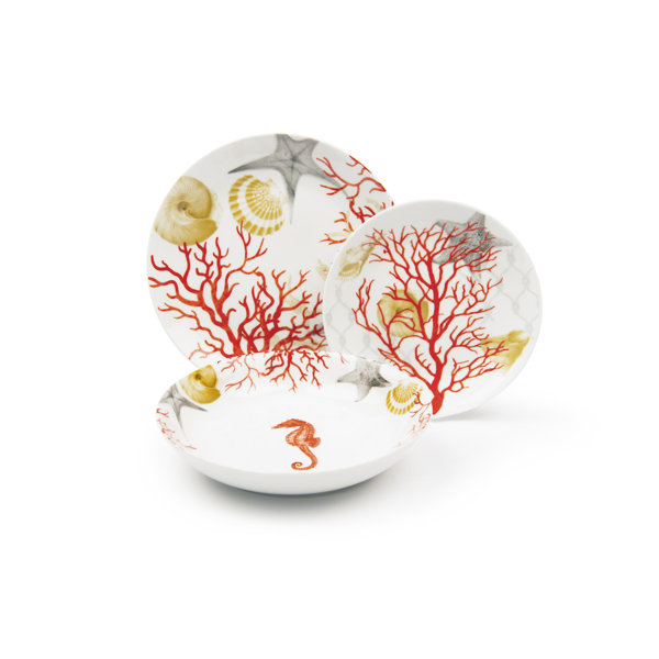Excelsa Coral Porcelain China Dinnerware - Set of 18 & Reviews ...