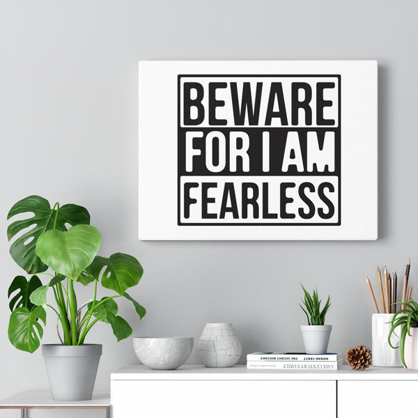 Trinx Scripture Canvas I Am Fearless Christian Wall Art Print Ready To ...