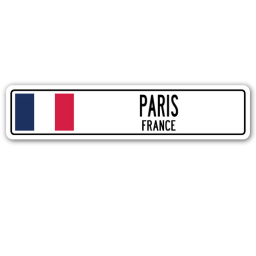 SignMission Paris France Street Sign French Flag City Country Road Wall ...