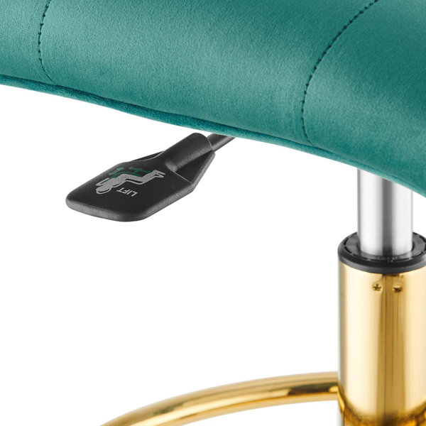 Modway Prim Armless Performance Velvet Drafting Chair & Reviews | Wayfair