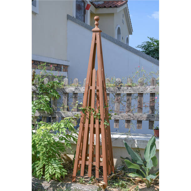 All Things Cedar Pagoda 94'' W x 47'' D Solid Wood Arbor in Natural ...