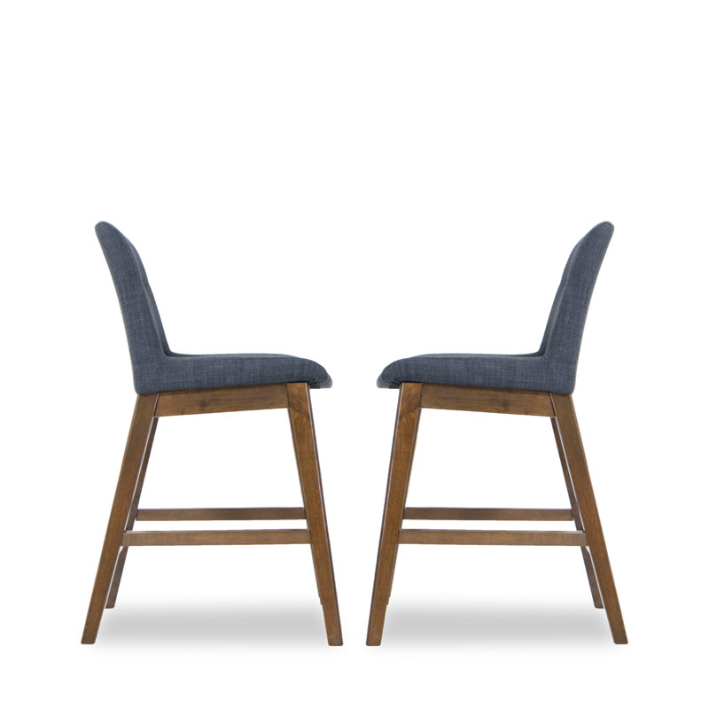 Corrigan Studio® Helena Mid-Century Square Polyester Counter Stool In ...