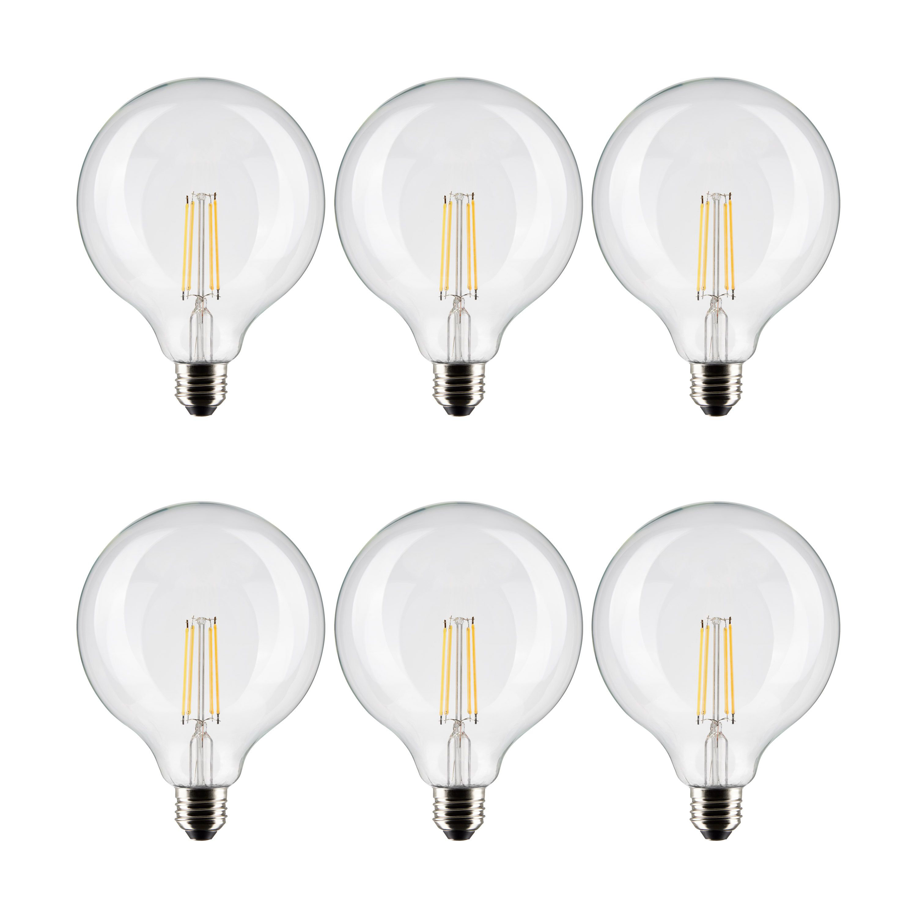 Satco 8 Watt (100 Watt Equivalent), G40 LED, Dimmable Light Bulb, E26 ...