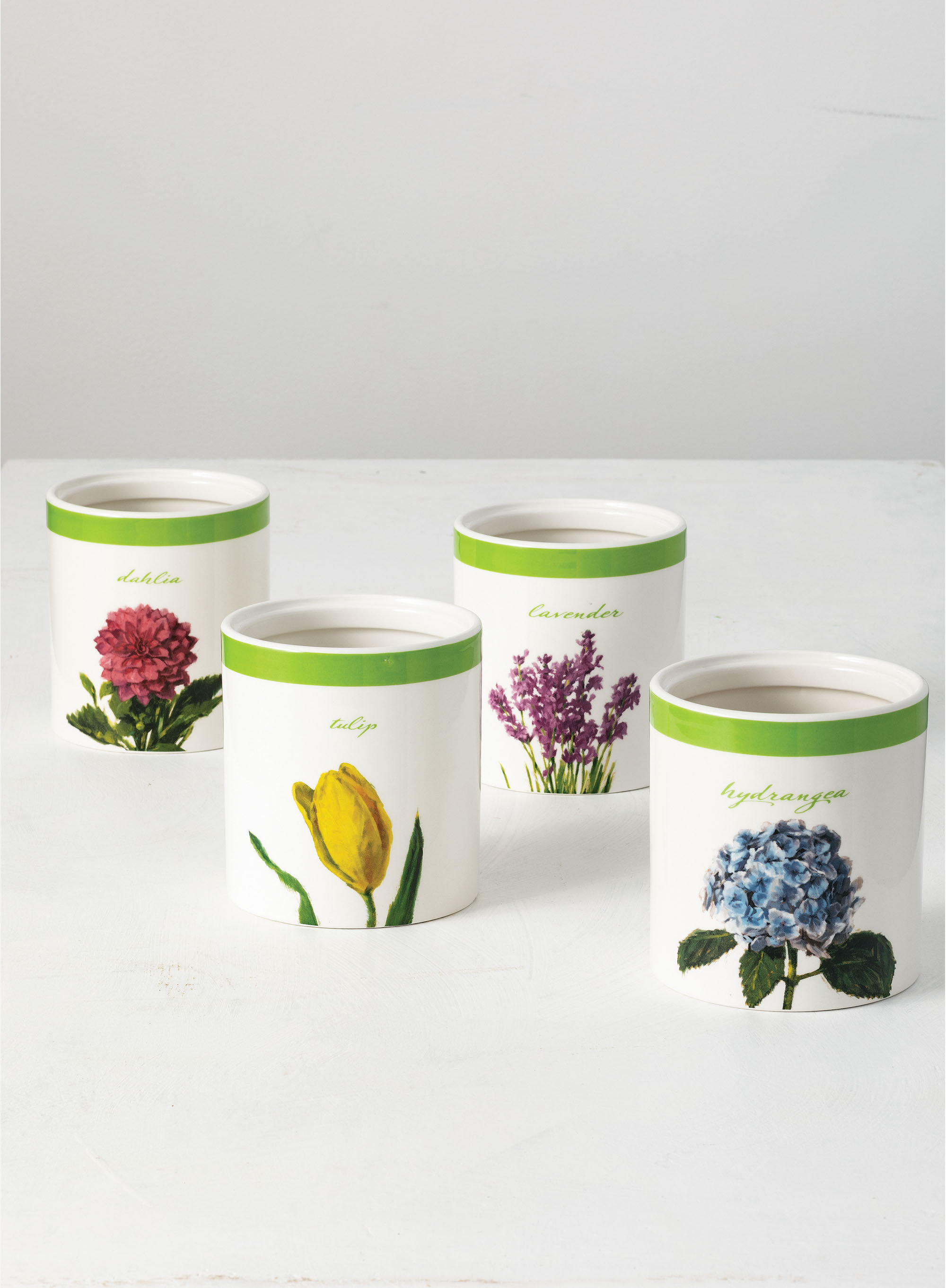 Darren Gygi Home Collection Flowers 4 Piece Kitchen Canister Set | Wayfair