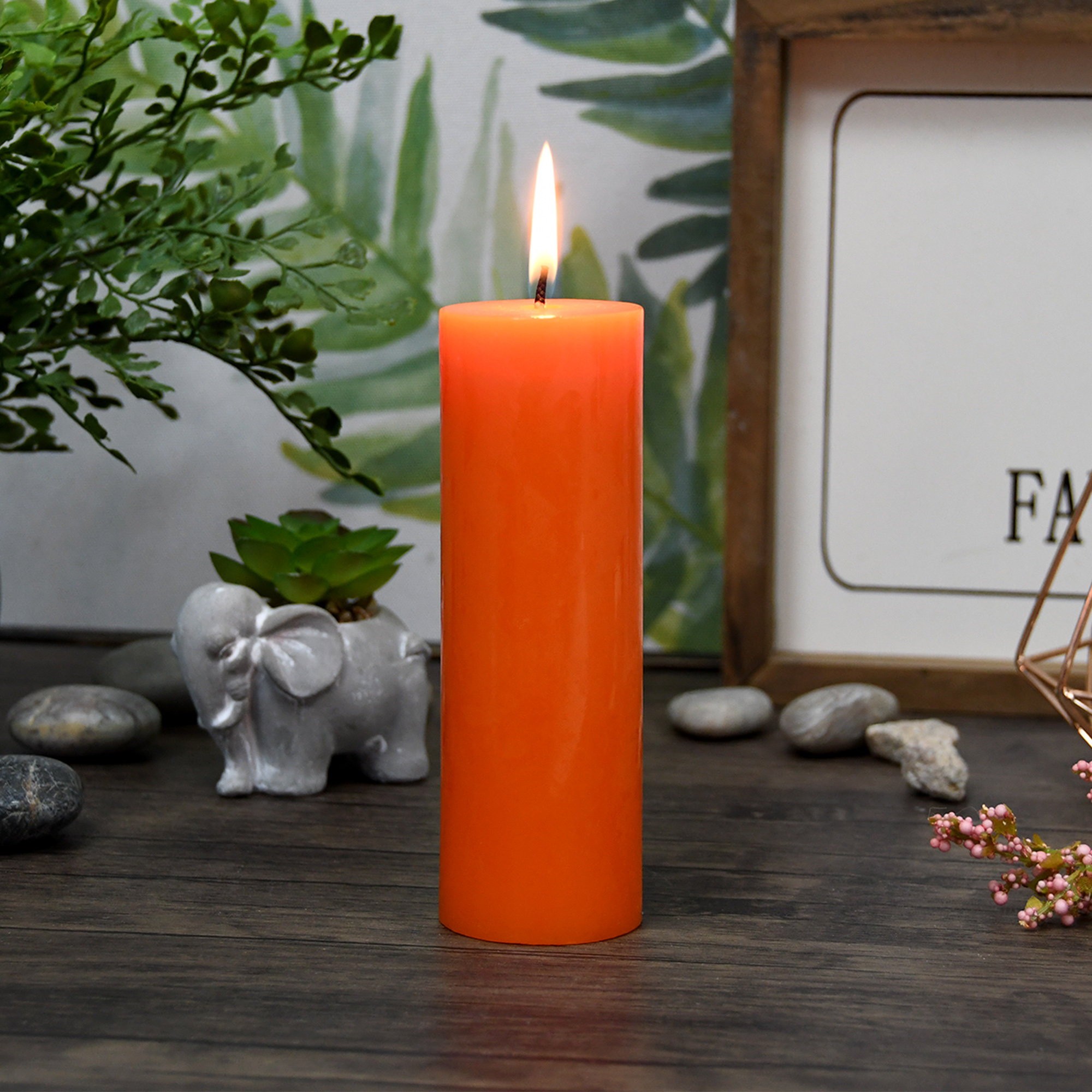 Wrought Studio Unscented Pillar Candle & Reviews | Wayfair