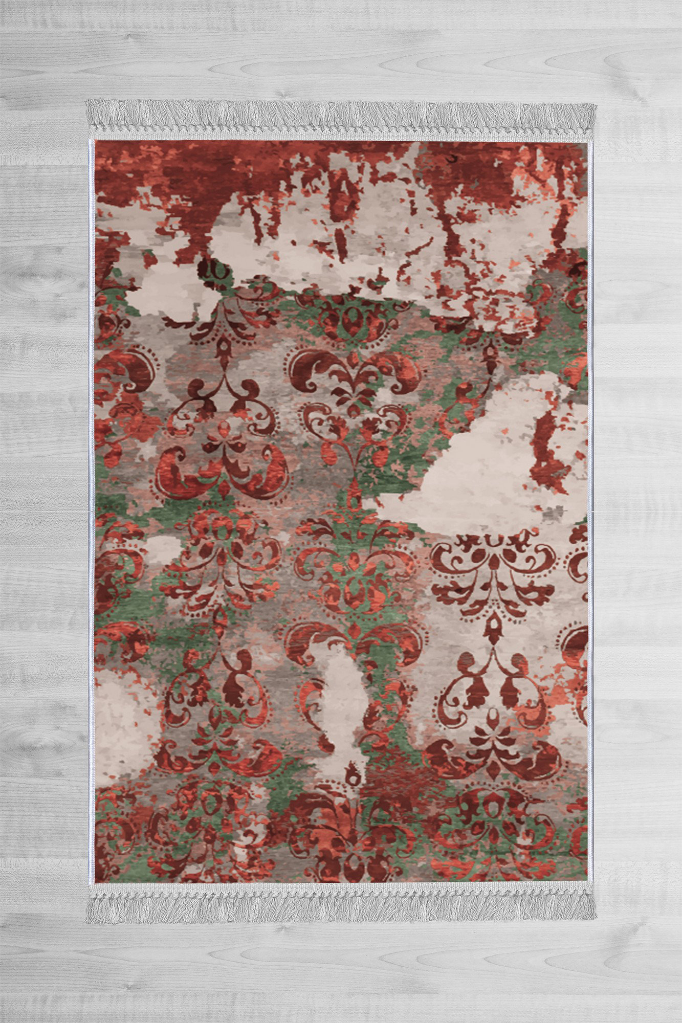 East Urban Home Ladde Ikat Machine Made Flatweave Area Rug in Red/Green ...