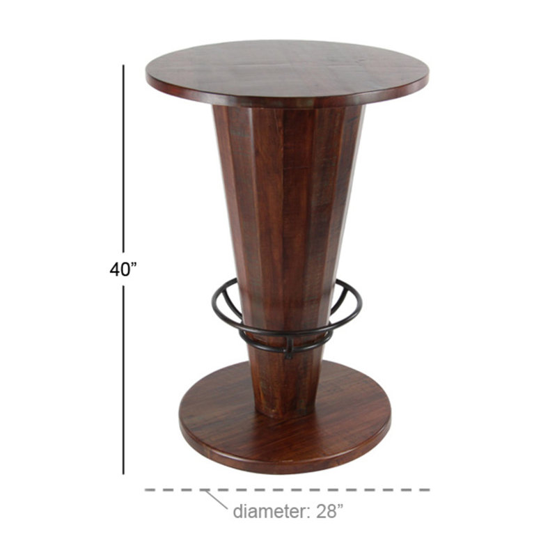 The Twillery Co.® Warrington Wood Bar Height Dining Table with Foot ...