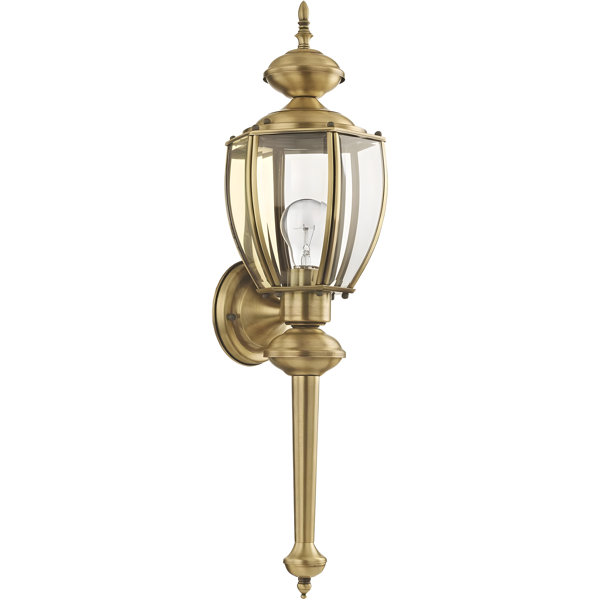 Canora Grey Livex Lighting Basics Outdoor Wall Lantern With Clear ...