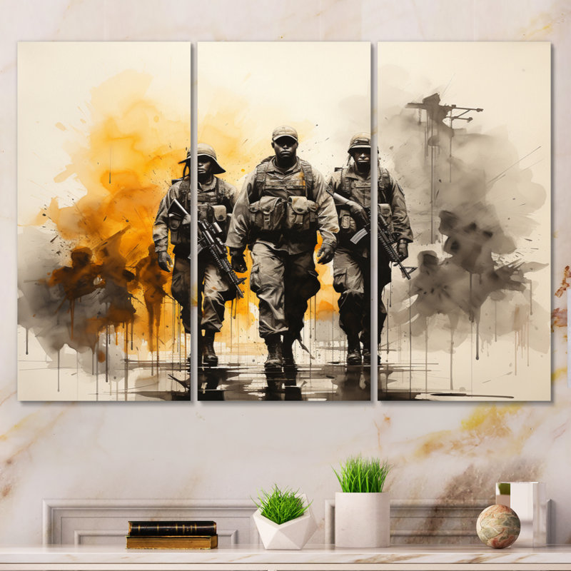 Design Art Army Camaraderie in Arms II - Army Metal Wall Decor Set ...