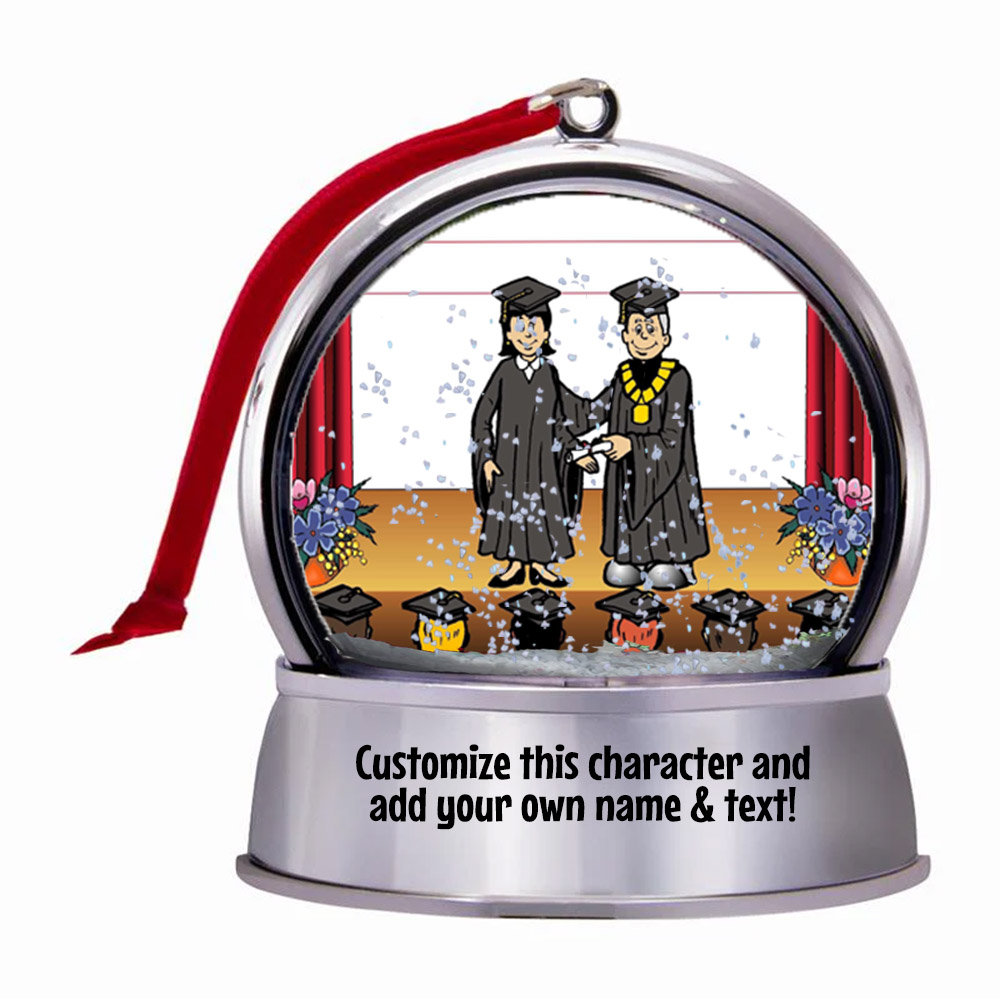 Printed Perfection Personalized Name That Toon Graduation - Female Snow ...