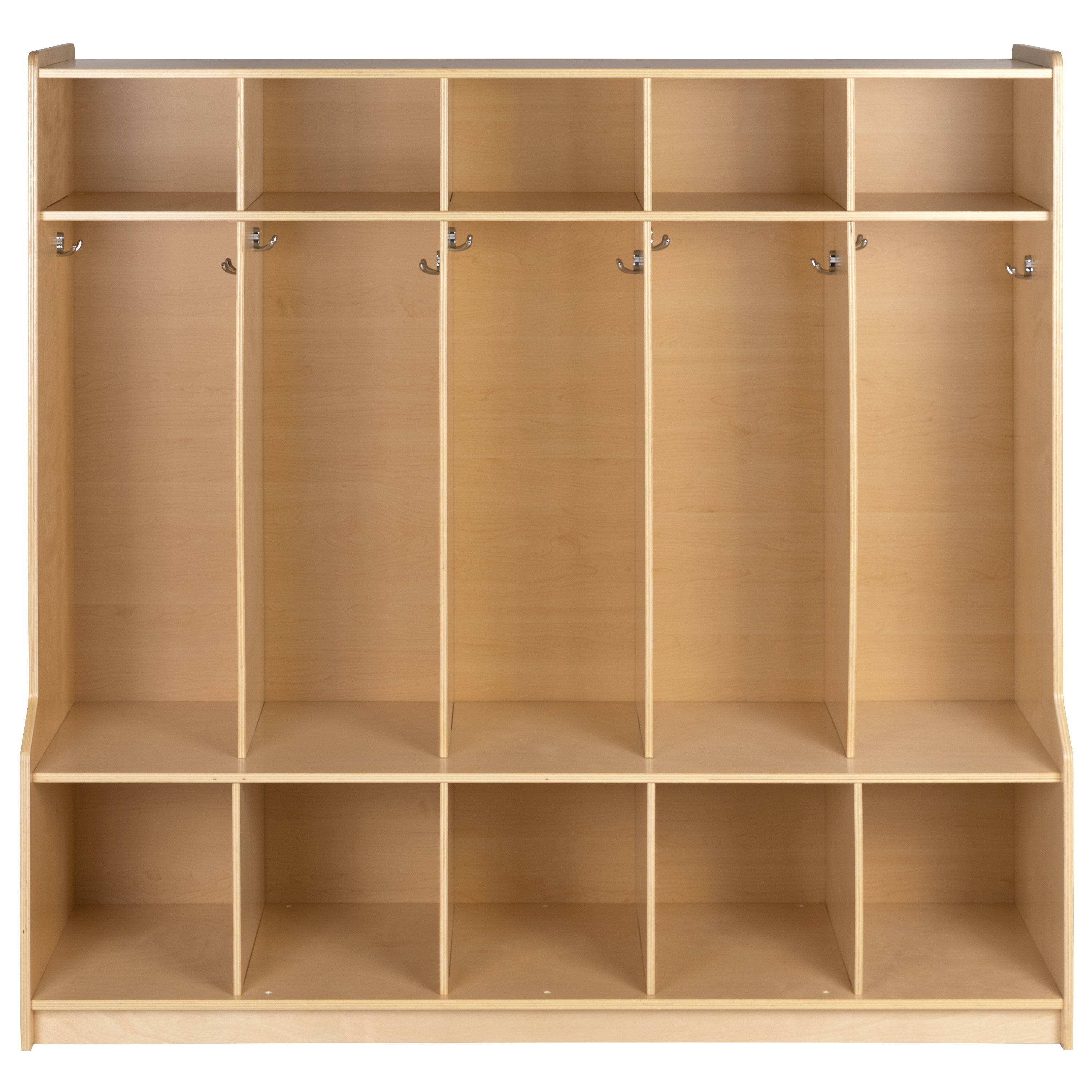 Flash Furniture Serena Wood School Coat Locker with Bench, Cubbies and ...