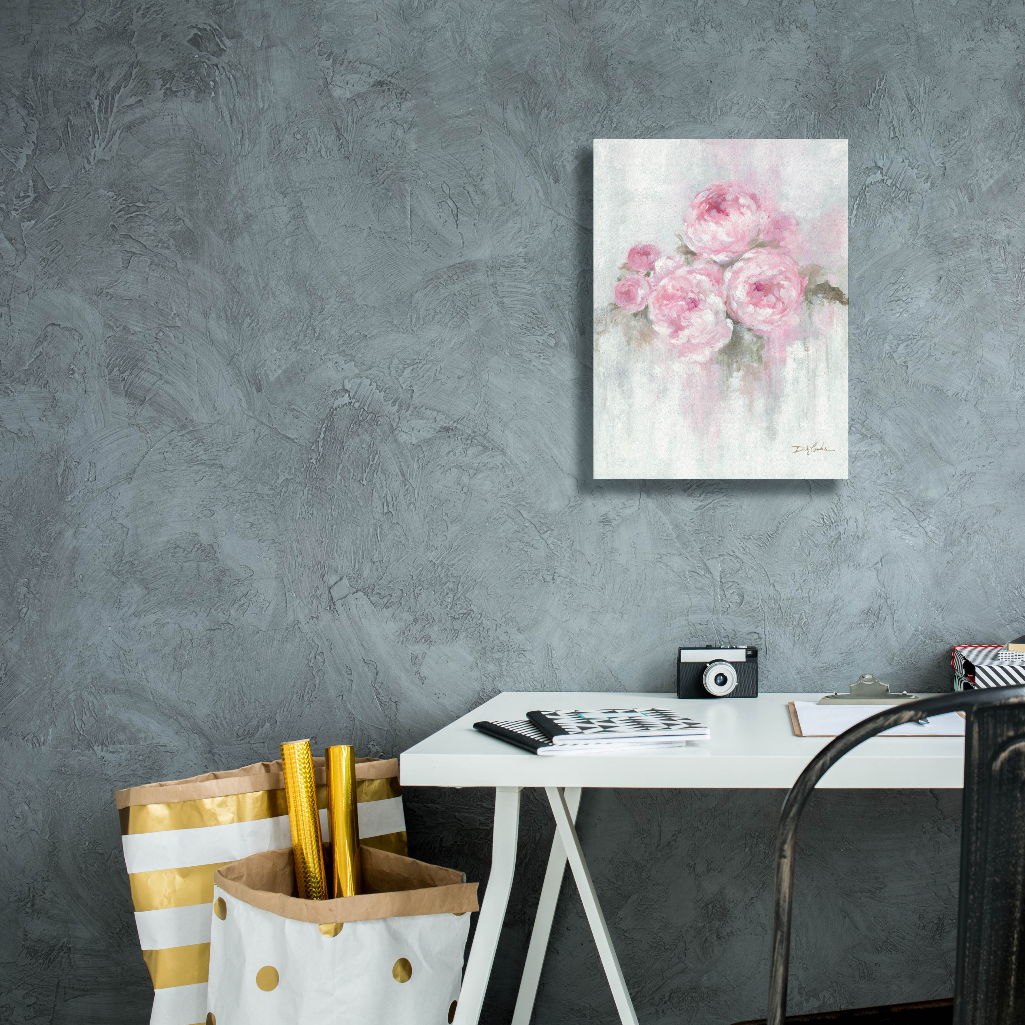 House of Hampton® Pink Peonies - Wrapped Canvas Print | Wayfair