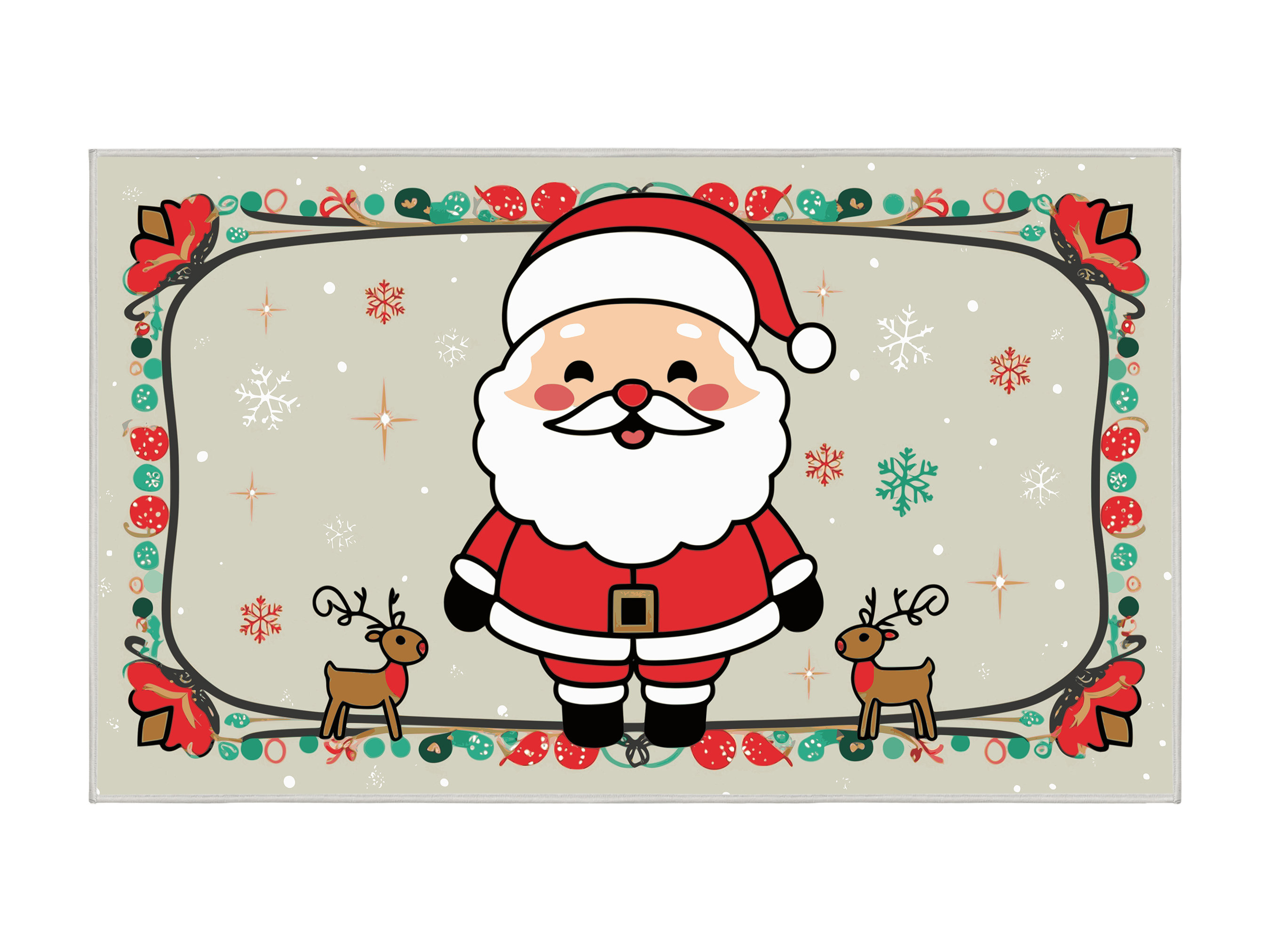 The Holiday Aisle® Washable Christmas Winter Holiday Rug | Wayfair