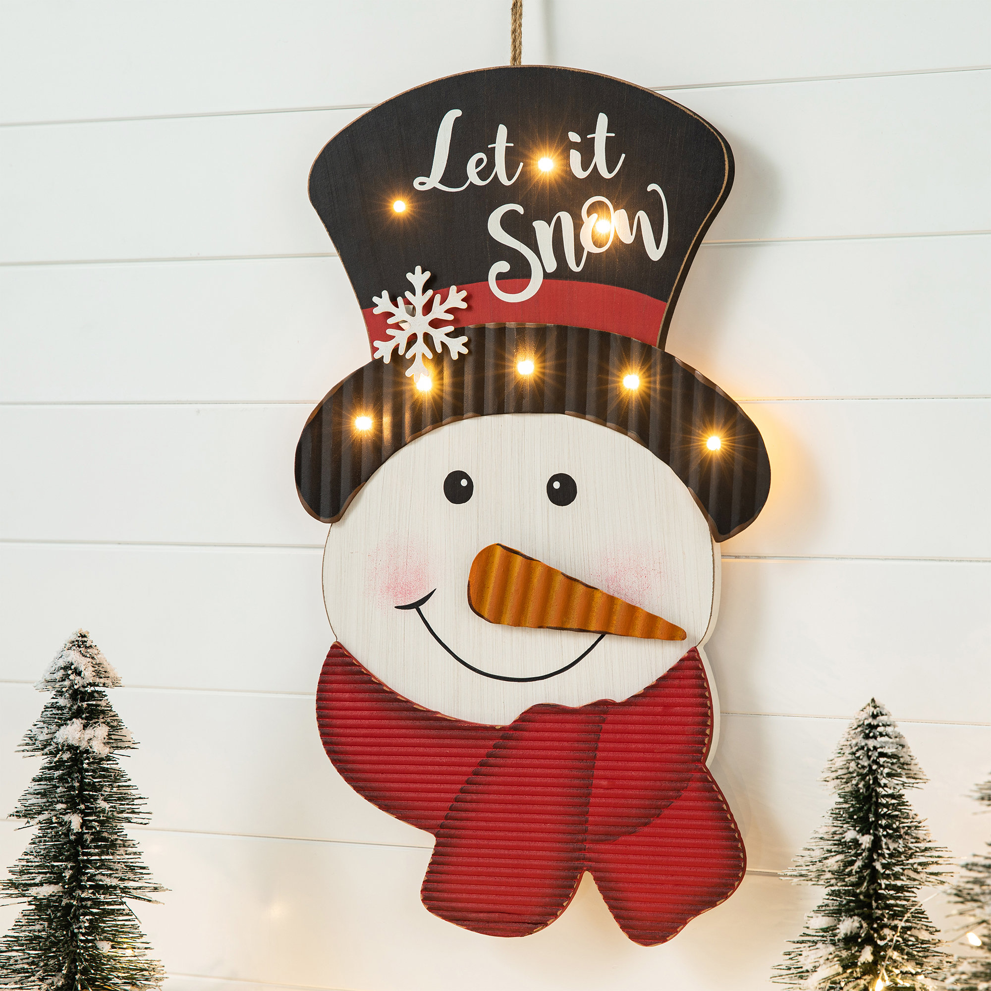 The Holiday Aisle® 3D Wooden Metal Snowman Wall Décor & Reviews | Wayfair