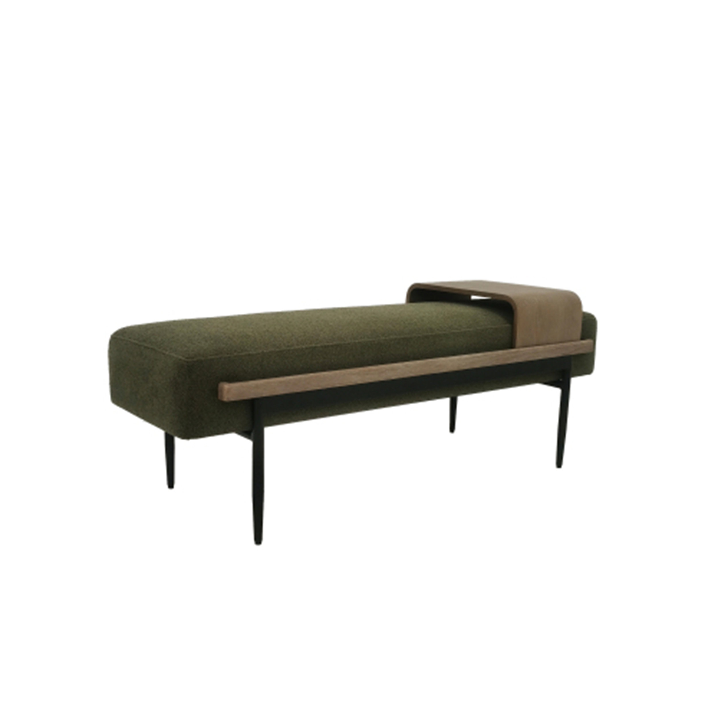 Corrigan Studio® 1 PCS See below Cocktail Ottoman with slide tray Green ...
