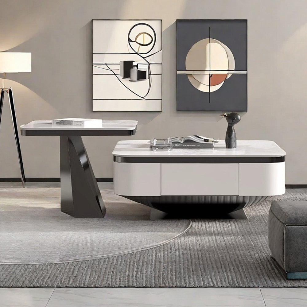 Orxva Galaxy Simple light luxury rock panel coffee table | Wayfair