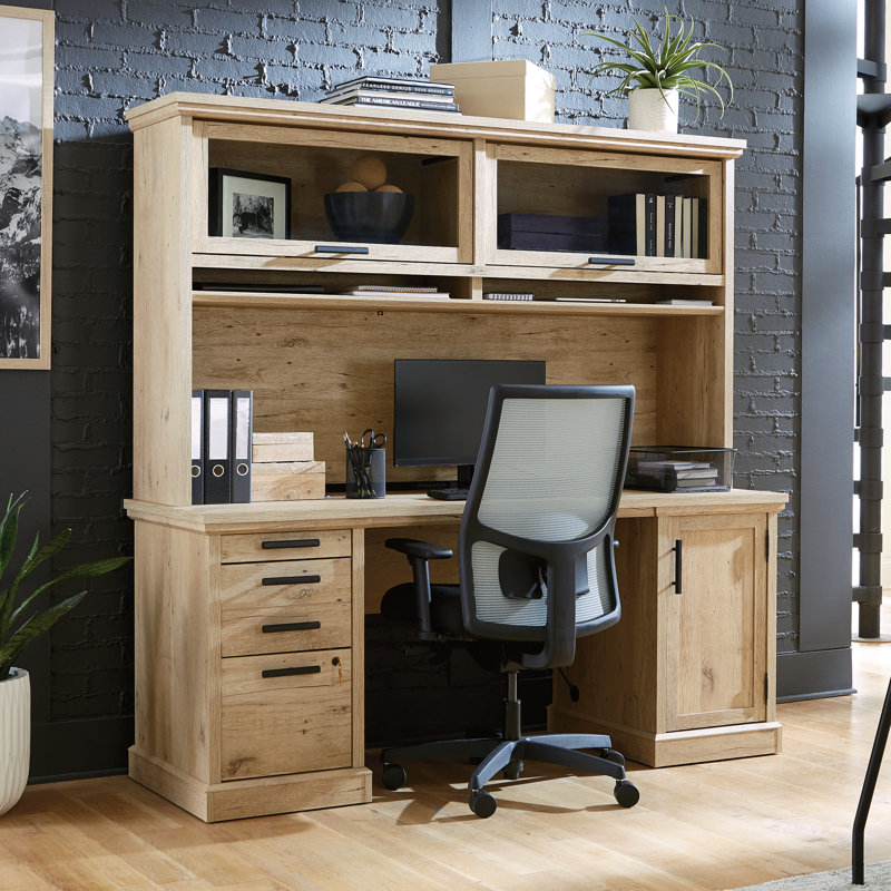 Foundry Select 2 Piece Rectangular Computer Desk Office Set with Hutch ...