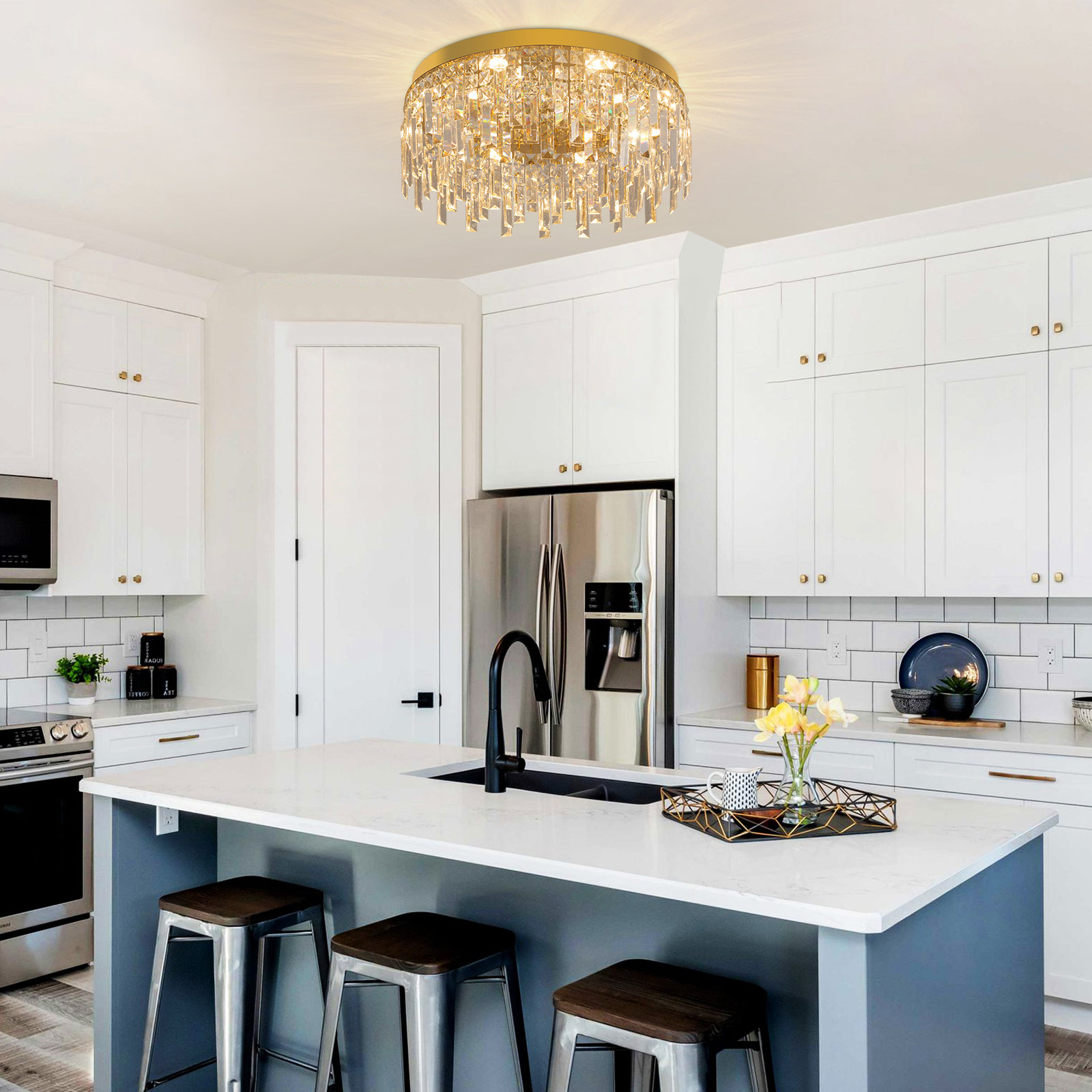 Rosdorf Park Retsof 1 - Light Crystal LED Chandelier & Reviews | Wayfair.co.uk