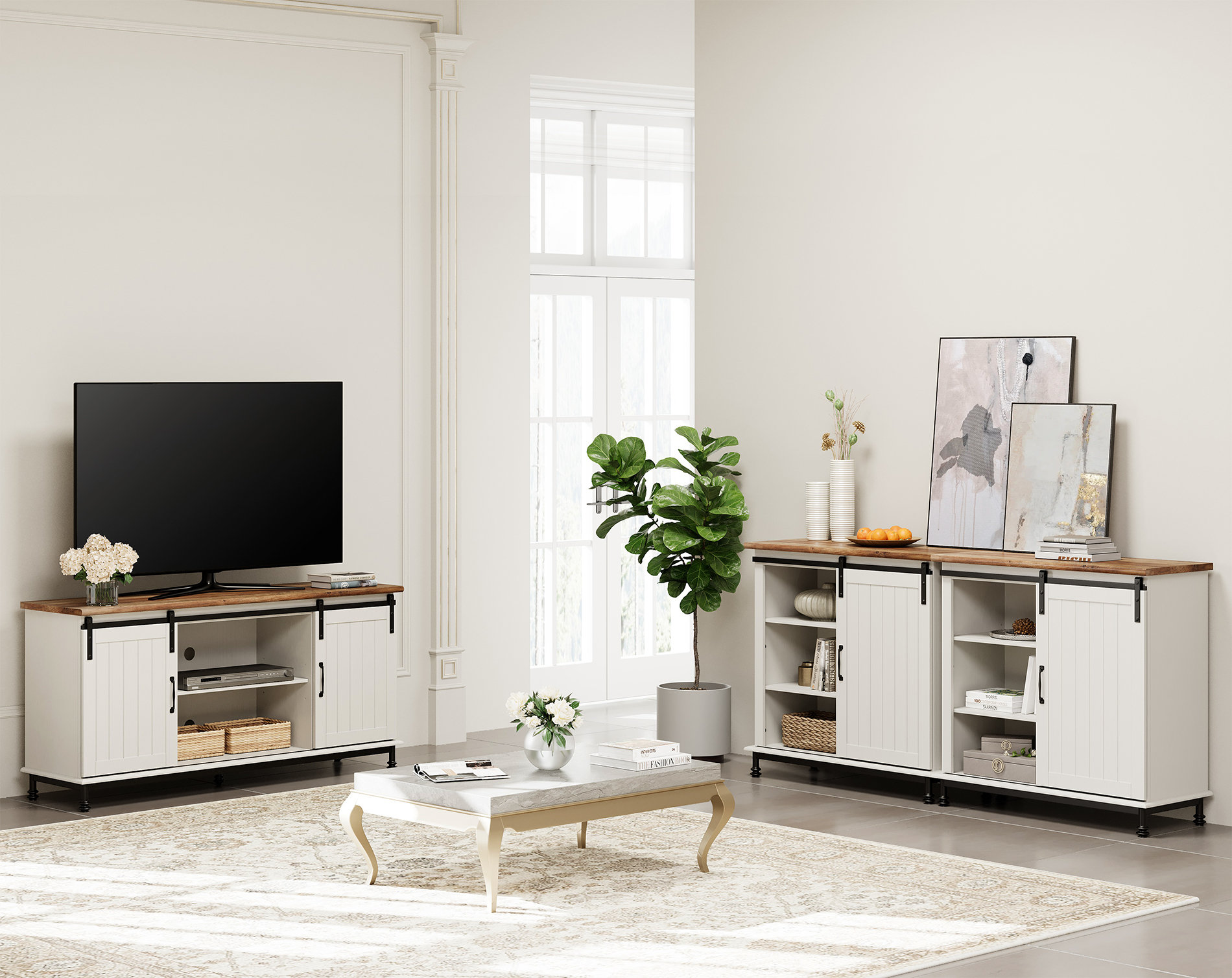 Rosalind Wheeler Castleford 58'' W Storage Credenza | Wayfair