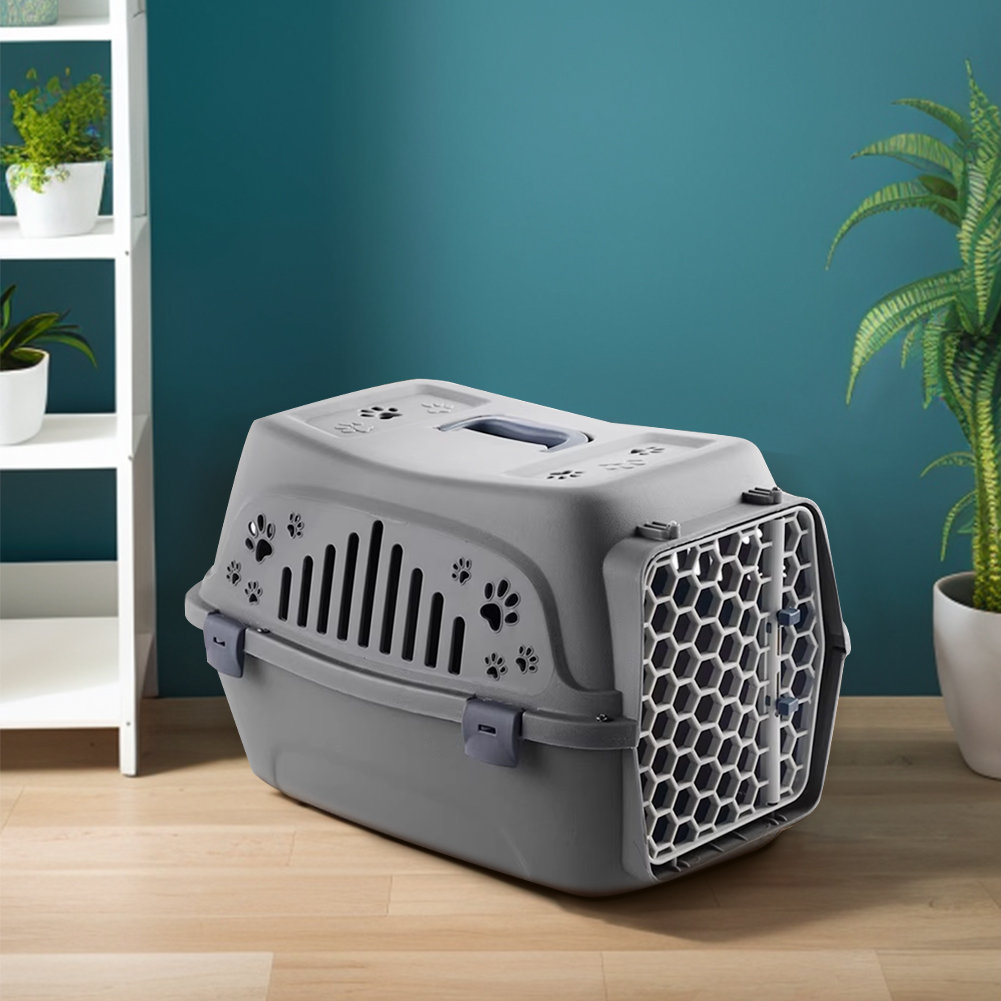 Archie & Oscar Pet Portable Carry-on Gray Airline Crate with Footrest ...