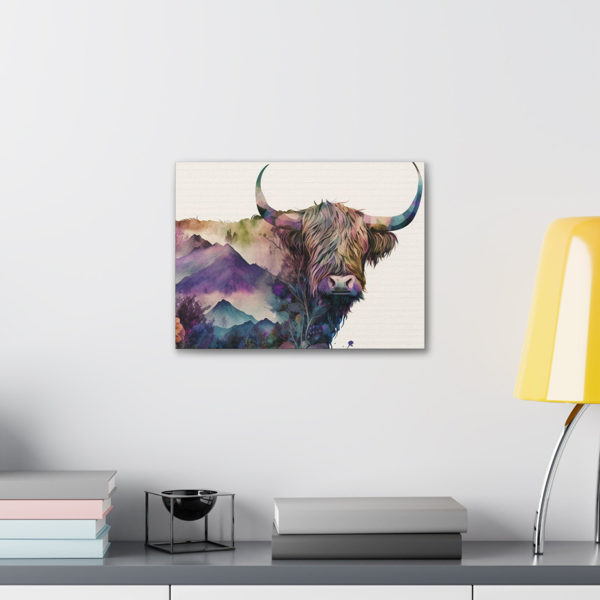 Union Rustic Bison Standing In Flower Field Buffalo Art Canvas Wall Art ...