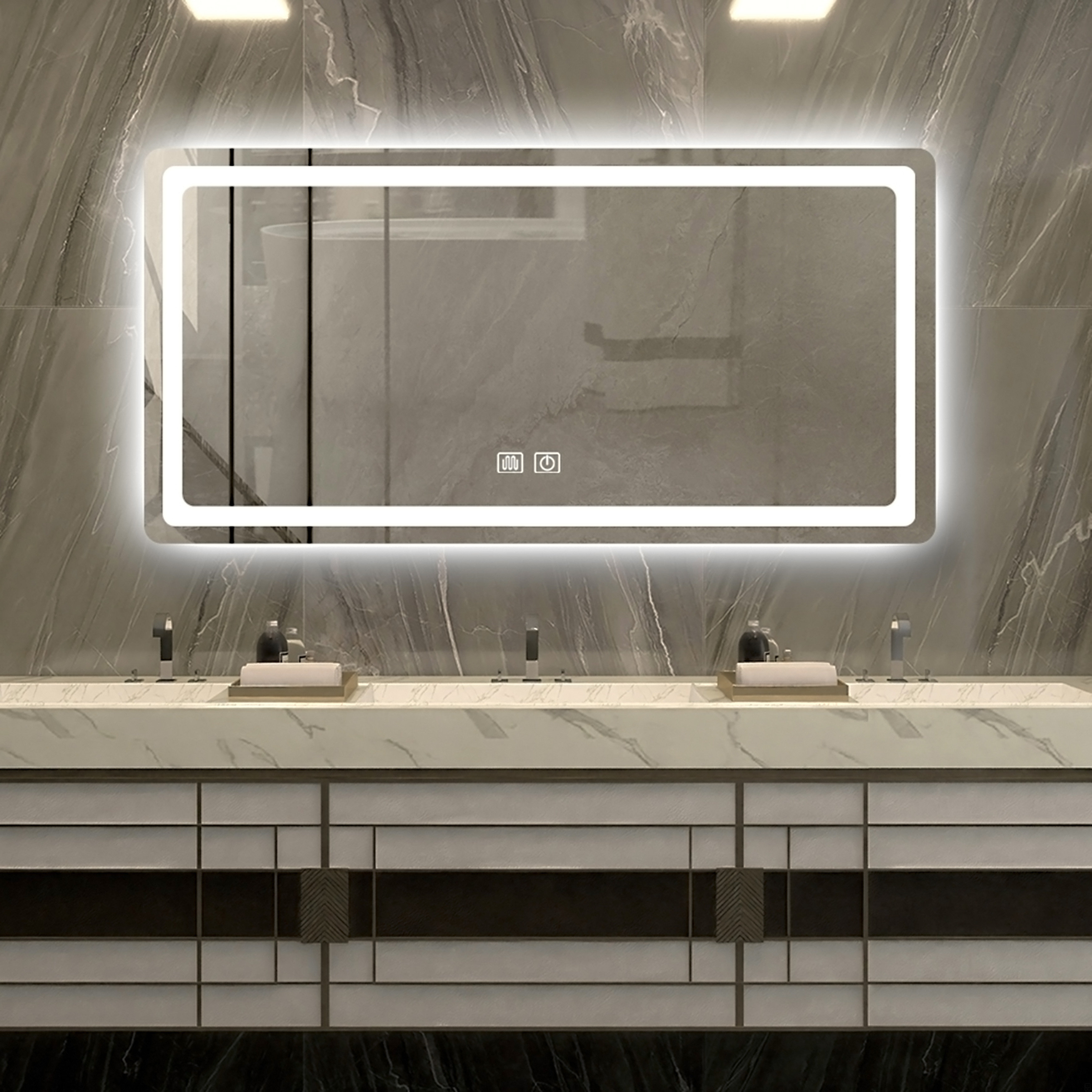HOME FREE HOMES SP LLC 47 In. H LED Single Bathroom Vanity Mirror In ...
