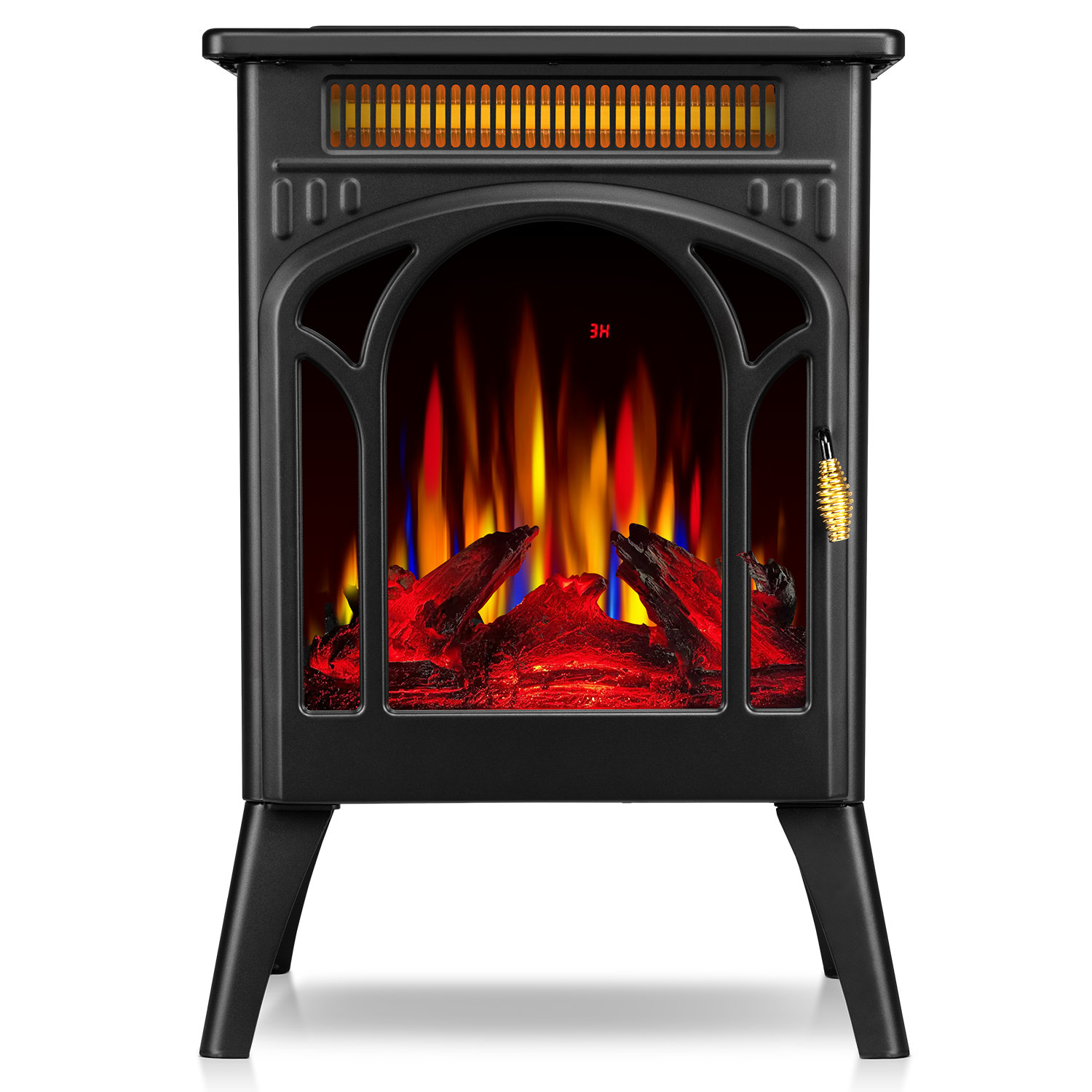 R.W.FLAME Electric Fireplace Stove Heater With Electronic Temperature ...