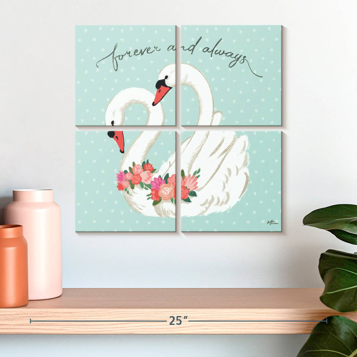 The Holiday Aisle® Lelend Swan Lake VI Mint | Wayfair