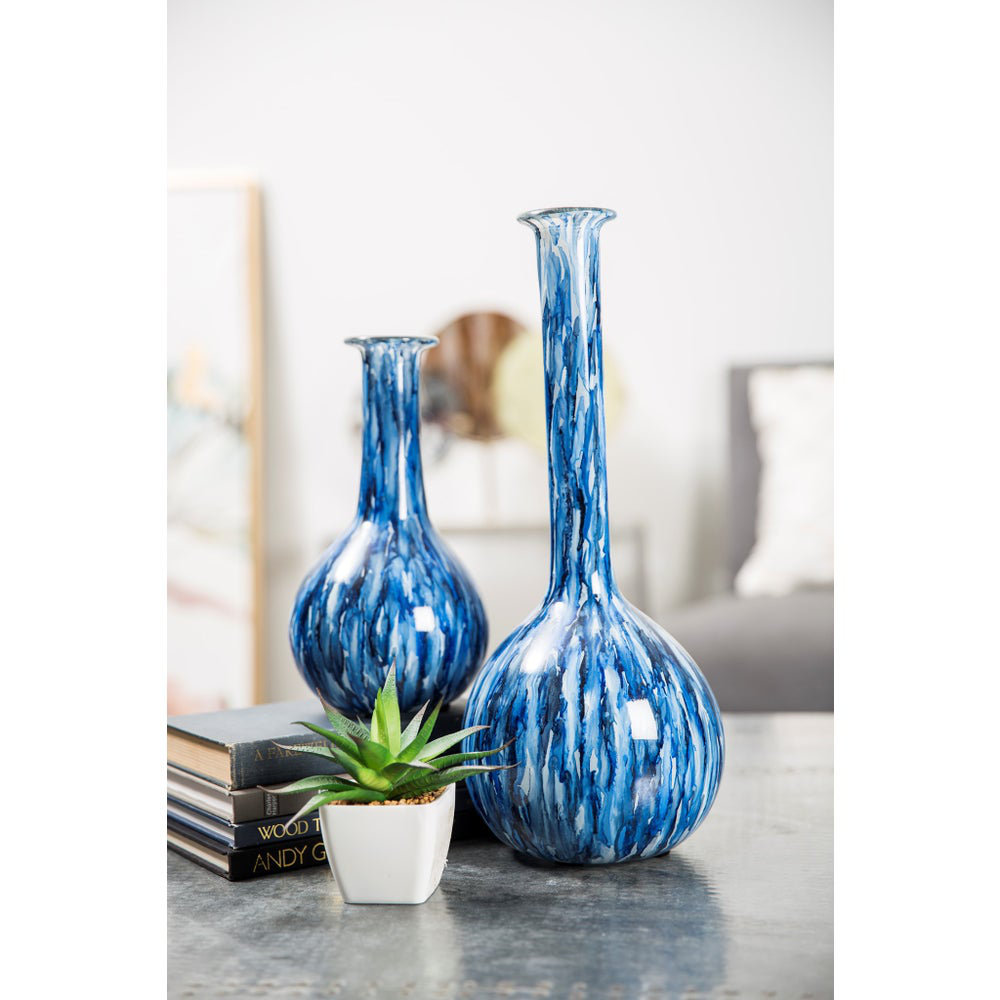 Prima Design Source Grayson 2 Piece Quiet Storm Glass Table Vase Set ...