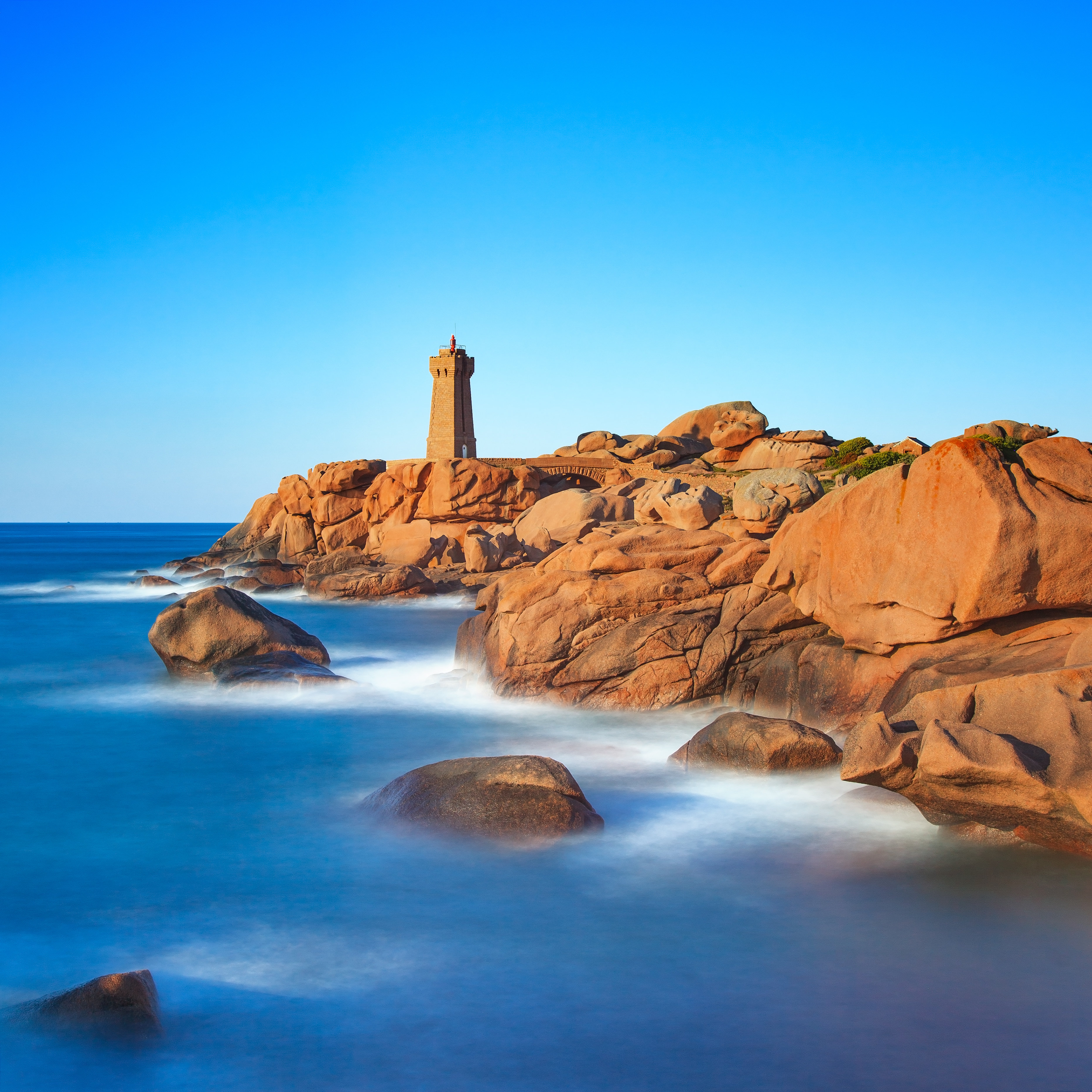 Breakwater Bay Ploumanach Lighthouse Sunset by Stevanzz - Wrapped ...
