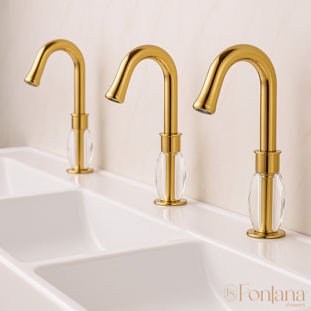 FontanaShowers Grohe Touchless Bathroom Faucet with Gold Finish and ...