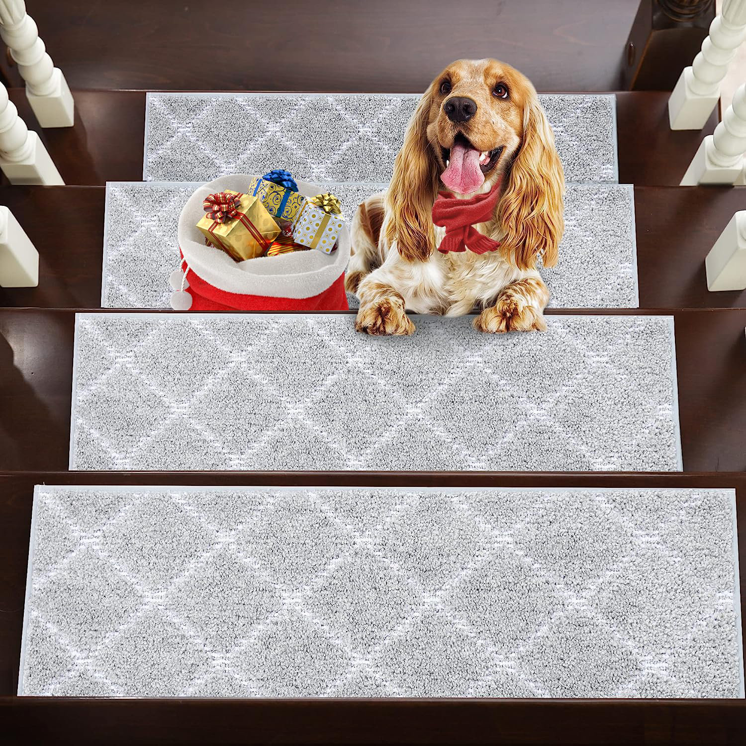 Hokku Designs Stair Treads 15 Pack Self-Adhesive Stair Mats 28Inx9in ...