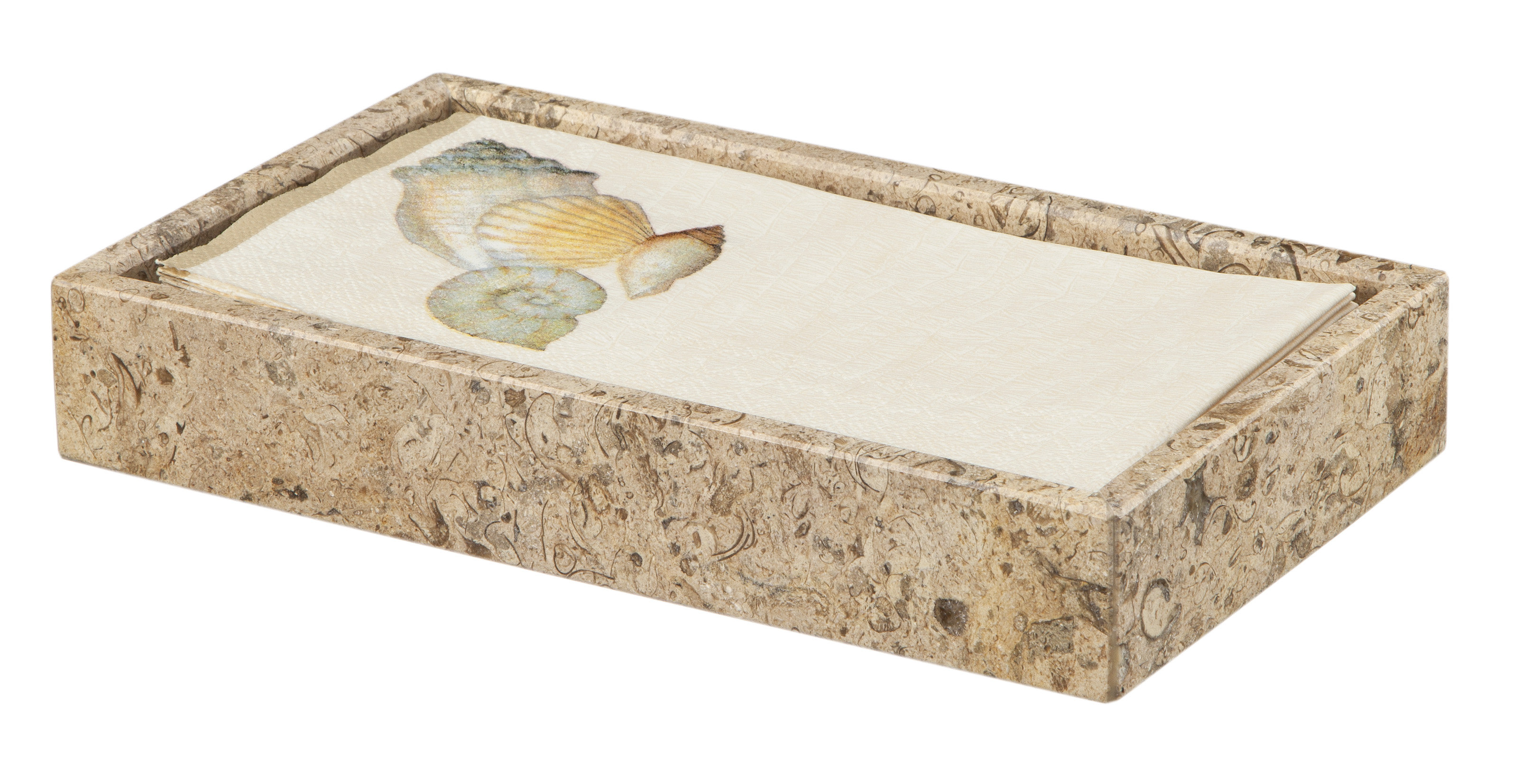 Fleur De Lis Living Ransome Fossil Stone Bathroom Accessory Tray | Wayfair