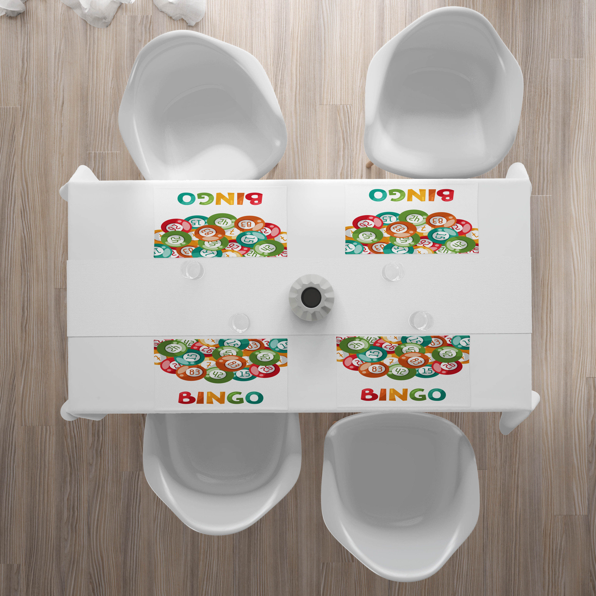 East Urban Home Ambesonne Bingo Place Mats Set Of 4, Lottery Game ...