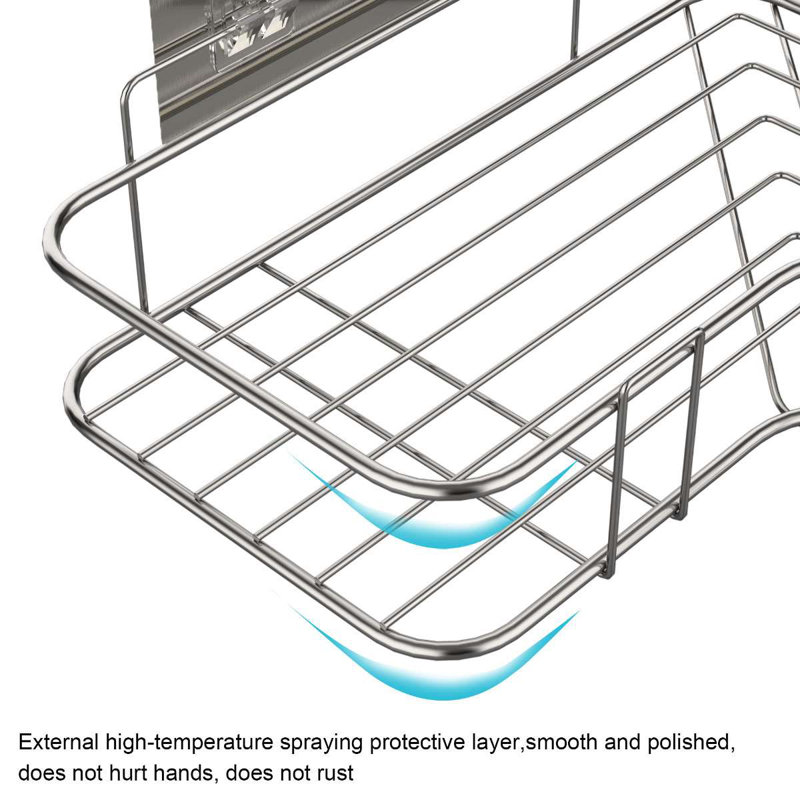 Rebrilliant Adhesive Stainless Steel Shower Caddy | Wayfair