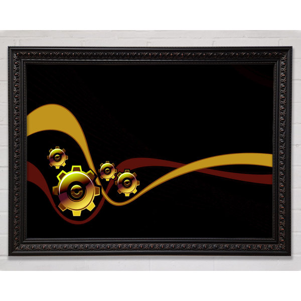 Ebern Designs Silver Cogs Of Time - Single Picture Frame Art Prints ...