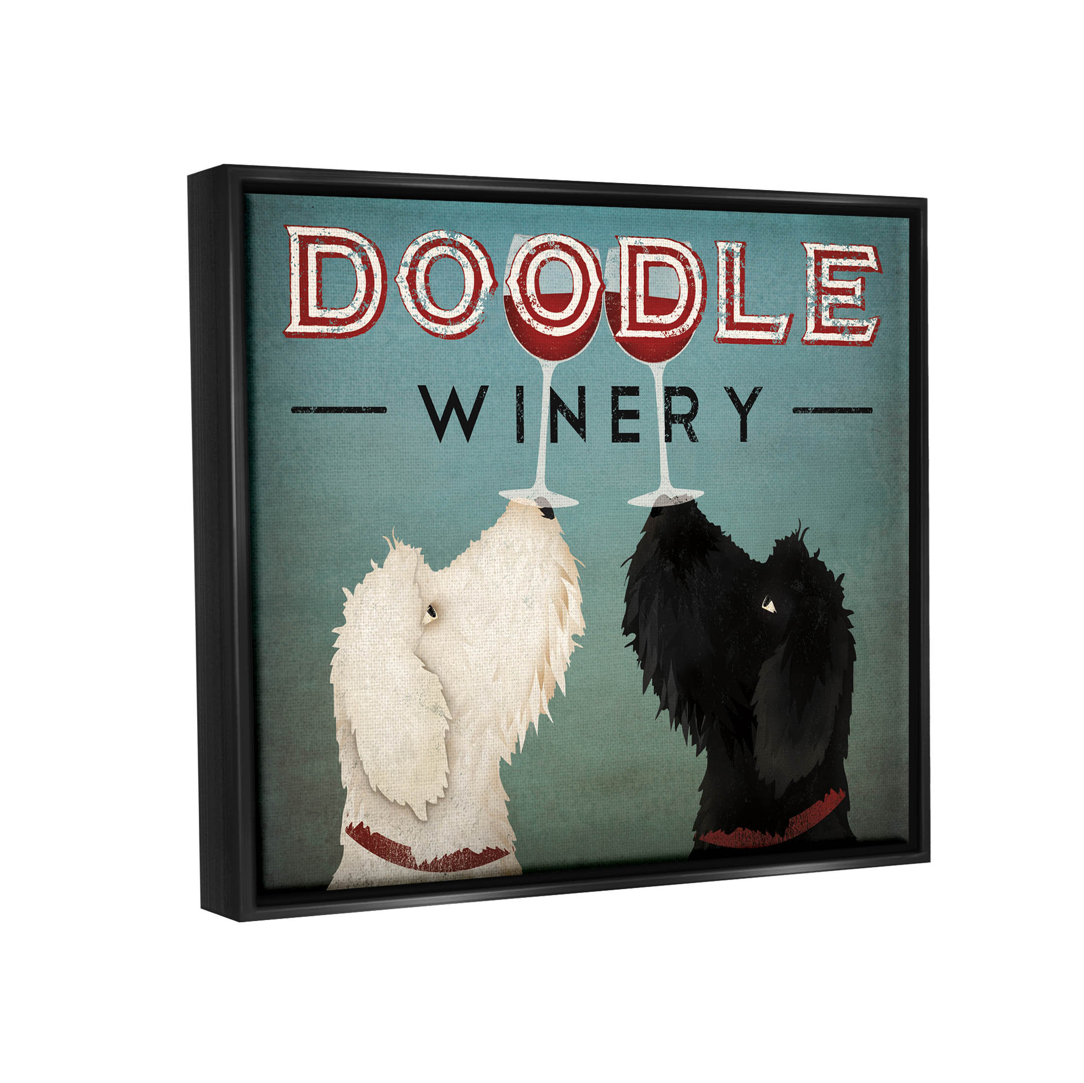 Trinx Antique Winery Dogs Sign by Ryan Fowler - Graphic Art on Canvas ...