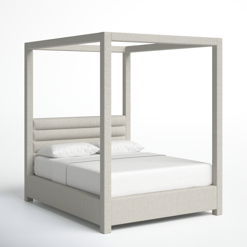 Joss & Main Herma Upholstered Canopy Bed & Reviews | Wayfair