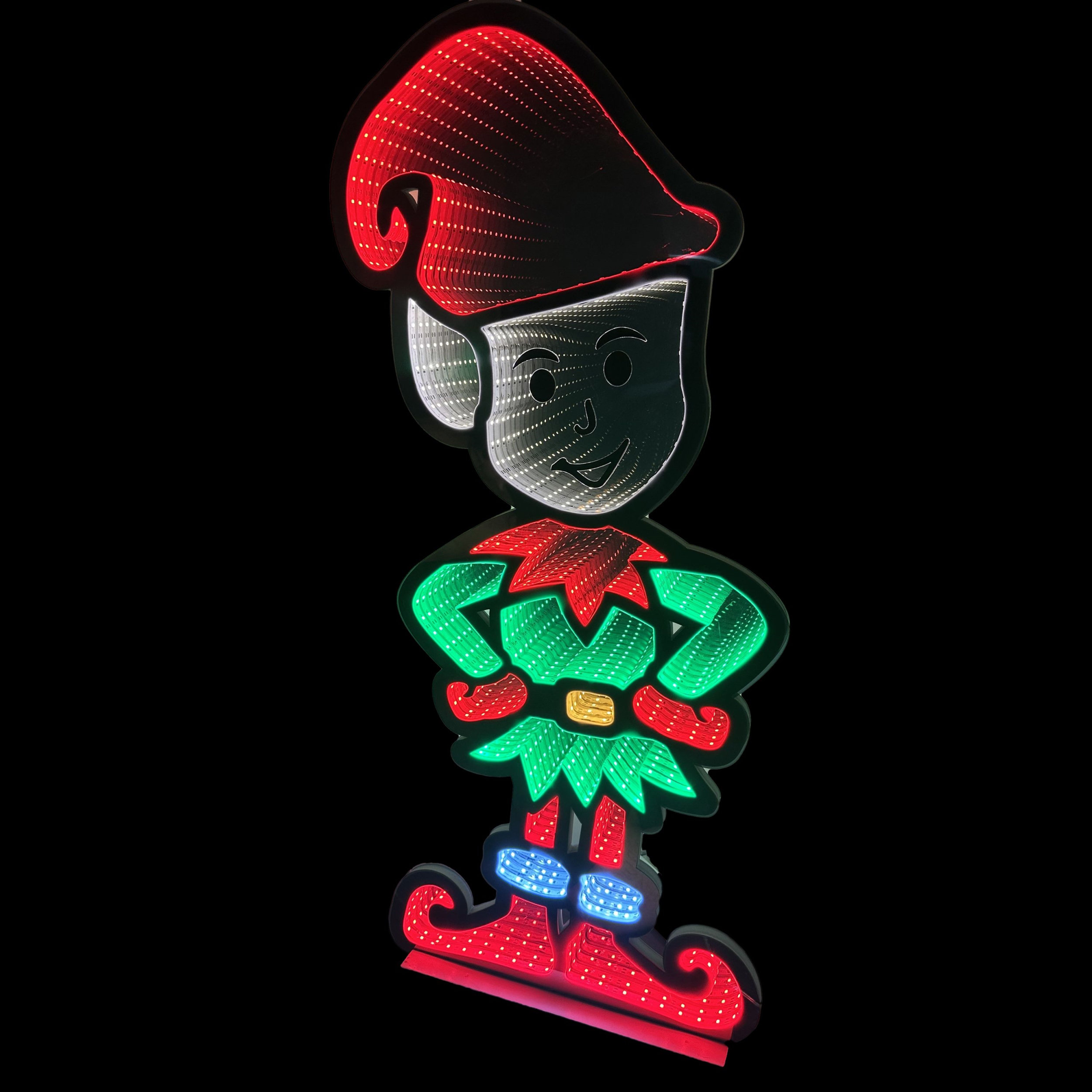 The Holiday Aisle® 24" Infinity Standing Elf With Wooden Ba | Wayfair