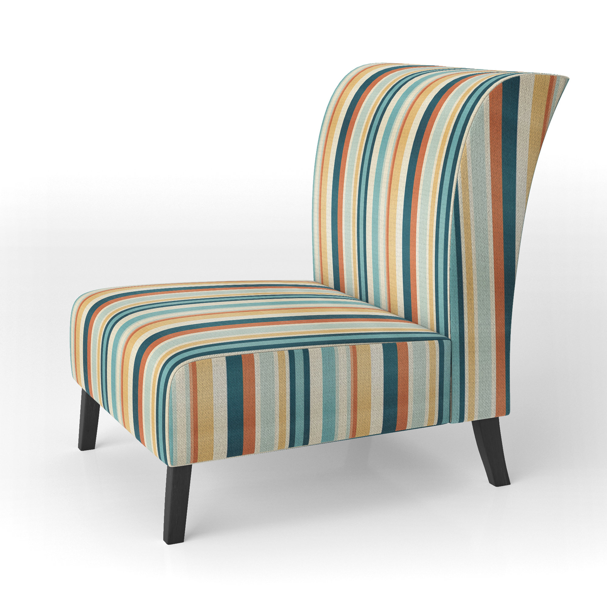 Red Barrel Studio® Nomadic Blend Striped Pattern I - Upholstered Modern ...