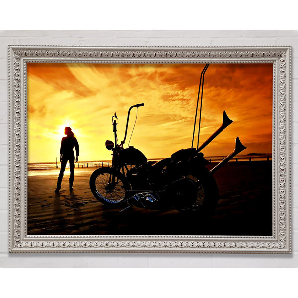 Bright Star Harley Davidson Sunset - Single Picture Frame Art Prints ...